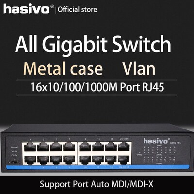 16 Port  RJ45 All Gigabit Ethernet switch  lan switch ethern