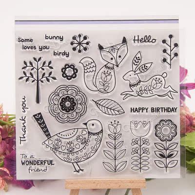 2020 Animal flower Clear Stamps DIY Scrapbooking Craft Suppl