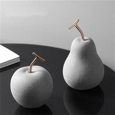 Freestanding Fruit Ornament Smooth Surface Ceramic Nordic