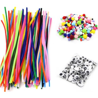 30/50/100pc Colorful Chenille Stems Plush Stick Pipe Cleaner