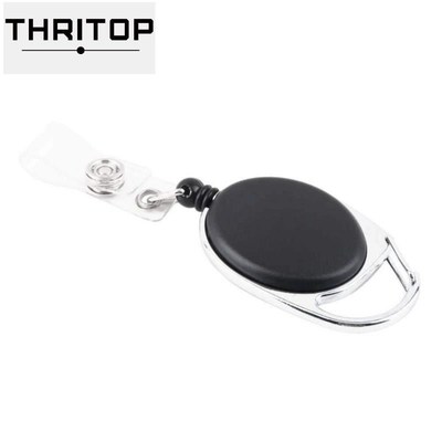 1pc retractable pull key ring chain reel id lanyard name tag