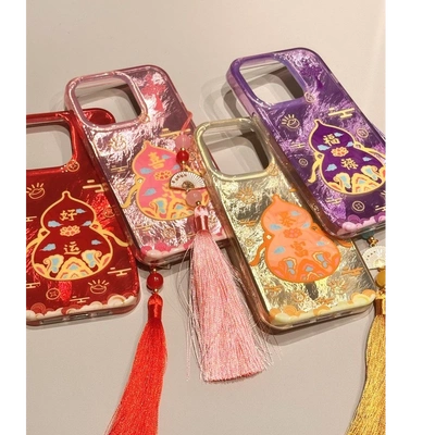 新中式好运葫芦适用iPhone16手机壳暴富苹果11/12/13/14/15promax高级感小米14/15Pro创意Mate60/70Pro保护套