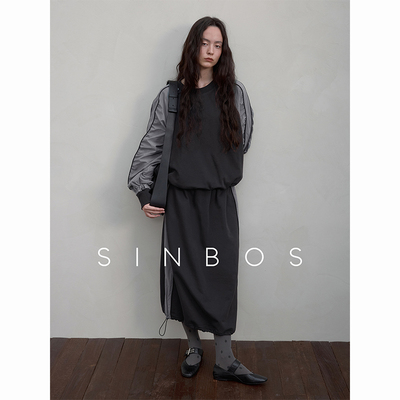 SINBOS再遇轻氧 轻盈风宽松户外运动卫衣&半身裙套装女25秋季新款