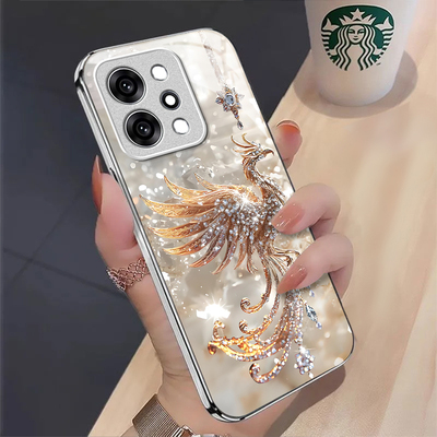 钻石凤凰适用OPPOReno15Pro手机壳opporeno14/1高级12/11新款10/9/8Pro+玻璃7/4seoppo5k硬壳3/6Pro5g防摔2z