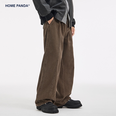 HomePanda美拉德宽松直筒牛仔裤