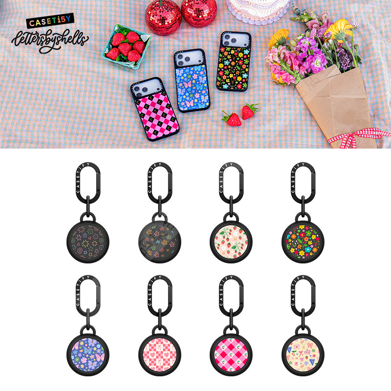 CASETiFY Letters by Shells适用苹果AirTag防丢器保护套宠物挂环