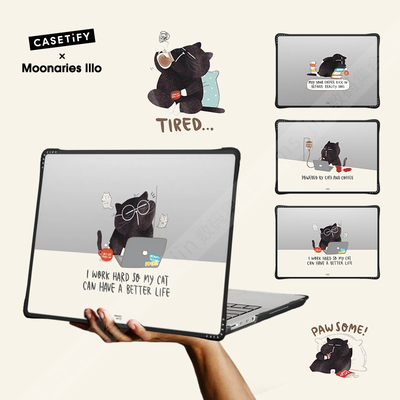 CASETiFY慵懒黑猫笔记本保护壳