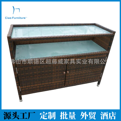 厂家直销藤编柜子藤艺家具酒店藤艺品户外藤制藤编家具茶水柜茶柜