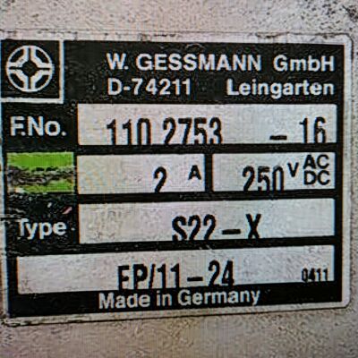 操作器D-74211 S22-X