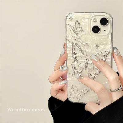 三星note20手机壳日韩高级感蝴蝶