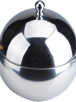 2026不锈钢冰桶家用商用酒吧KVT冰粒桶1L带盖球形双层保温小号调