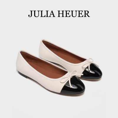 Julia Heuer朱莉亚赫尔女士拼色芭蕾鞋平底蝴蝶结休闲女单鞋