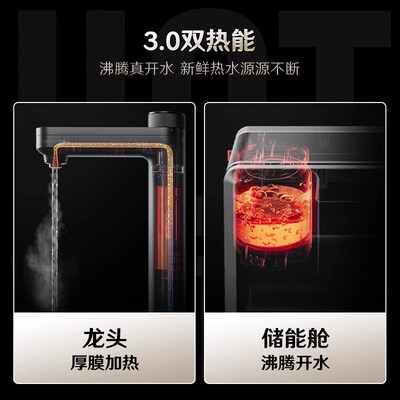 352大通量加热净水器家用过滤直饮RO反渗透2500G常温出Y水B425H