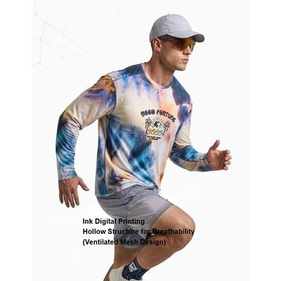 Men's Long Sleeve Sports T-Shirt Quick Dry Stretch Athletic