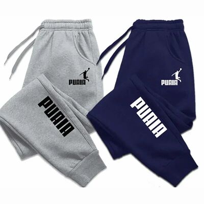 PUAIA Print Men's Pants Autumn/Winter New Sport Jogging Trou