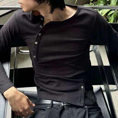 2026 American Retro Y2K Casual Fashion Solid Button Long Sle