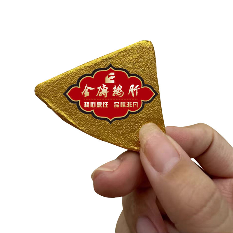 金砖鹅肝包装锡纸使用标签芝麻丸巧克力金色铝箔10*10cm12 13厘米