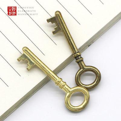 复古仿古钥匙挂件古典老式古董钥匙扣仿古铜黄铜旧款旧式钥匙形状
