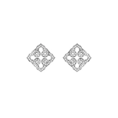 高银版耳钉女EGEM意境S925纯银