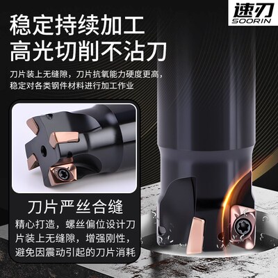 精选ASM07数控小径快进给铣刀杆装合金铣刀片JDMT070204R/08R替代