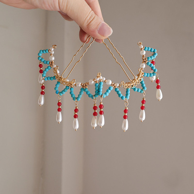 古风发饰U形钗汉服珍珠头饰