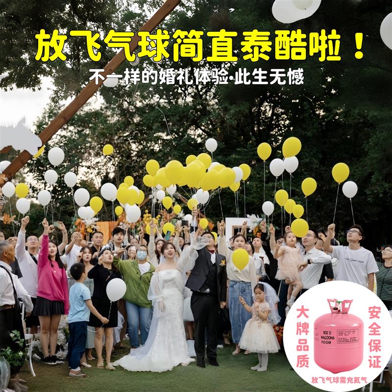 结婚飘空气球飘空氦气替代氢气草坪婚礼氛围布置仪式感可放飞汽球