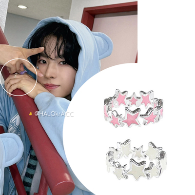 HALOkrACC韩代NCT WISH yushi 同款流沙星星戒指