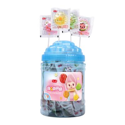 维C棒棒糖儿童水果味棒棒糖散糖喜糖VC糖果零食60支桶装