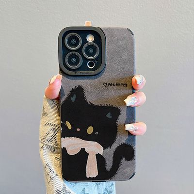 ZKA卡通爱心黑猫适用于vivo S30 promini/s20/手机壳s19/s17t新x200s/x100ultra精贴y500/y300i男女y78