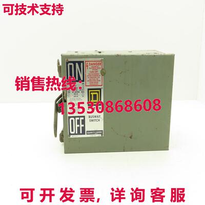 Square D PQ3606G Ser 3 Busway Switch Fusebox 15HP 30A 3 极清