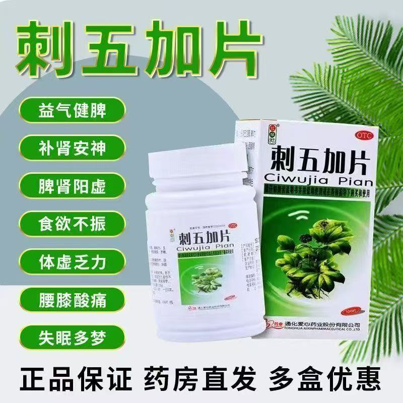 红绿灯刺五加片益气健脾补肾安神脾肾阳虚腰酸失眠多梦体虚乏力ZW