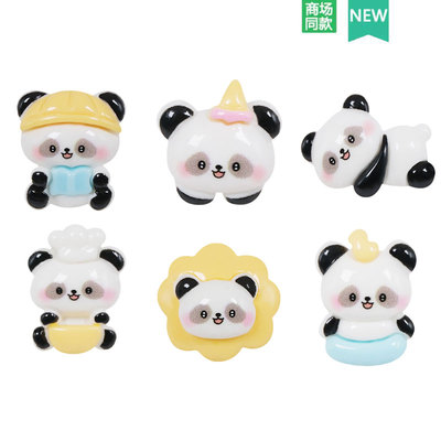 Crocs洞洞鞋配饰可爱熊猫鞋花