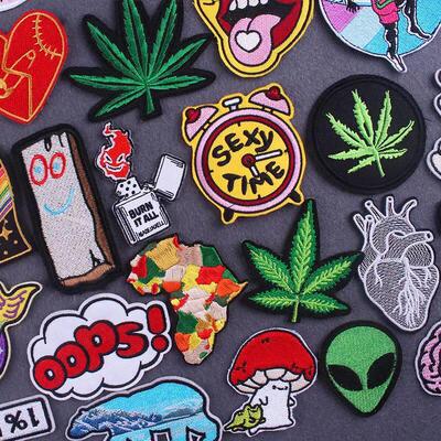 Hippie Patches On Clothes Cartoon ers Iron On Patches For Cl