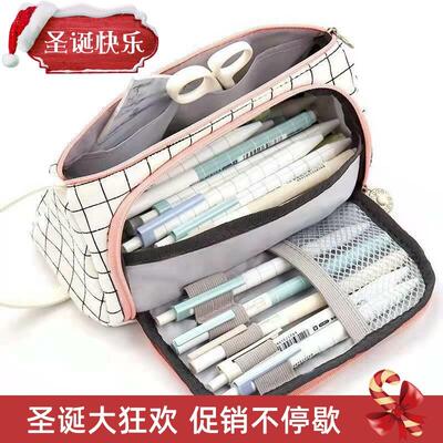 Stationary Pen Storage Bag Pen Pencil Bag Multi Layer Large0