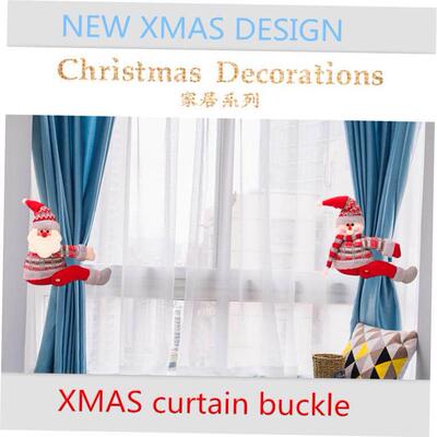 Christmas decoration curtains buckle cartoon doll clasps