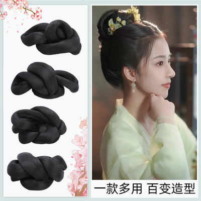 速发古汉造型明宋百搭发型头多饰环发髻形可变形风服发包古装假发