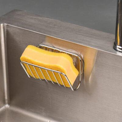 Sponge Holder for Kitchen Sink Suction Cup Caddy Basket
