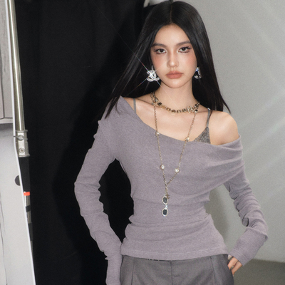 OLIVIADUO设计感套装蕾丝上衣