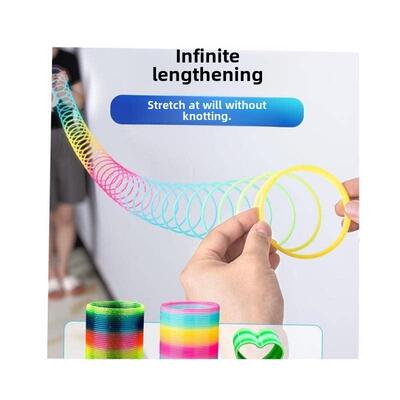 Slinky Toy - Magic Spring Stchy Toy Rainbow Slinkies