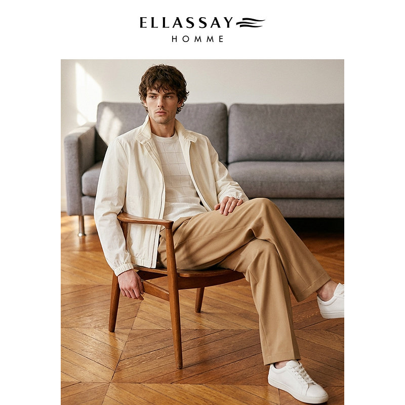 ELLASSAY歌力思男装26春季灵地思极细羊毛哈灵顿夹克EME371W01600