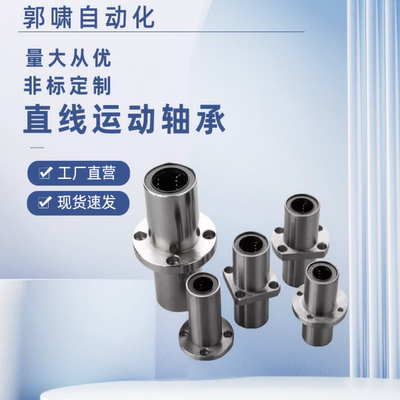 LMH6 8 10 12 16 20 25 30 35 40L钢保直线运动轴承加长椭圆法兰