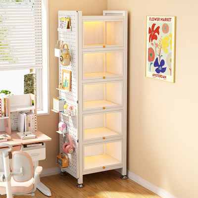 Steel bookshelf with glass door, children's bookshelf, hous