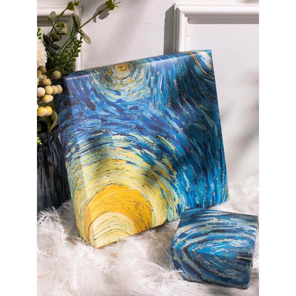 ins packaging paper 包装纸 van gogh painting wrapping paper