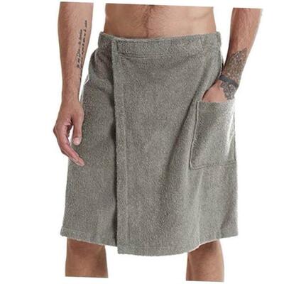 Men's soft towel comfortable bath wearable bathrobe男士