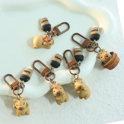 Cute Resin Capybara Key Chains for Women Girls Capibara Anim