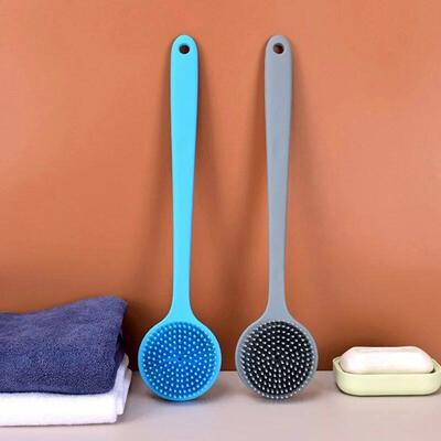 Silicone Back Scrubber,Long Handle Body Scrubber,Light&Easy-