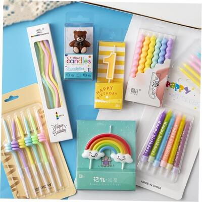 Birthday candles local gold bright gold pencil candle long