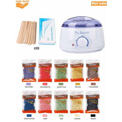 Hot Wax Warmer Heater Machine Hair Removal Beans Waxing Kit