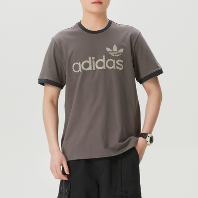 阿迪达斯短袖男款2026夏季新款宽松透气休闲运动T恤衫半袖KY8453