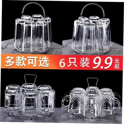 6pcs set Glass cup tea water juice beer milk drinking kettle